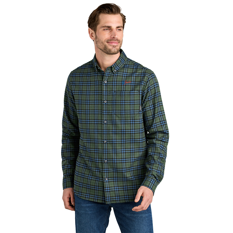Eddie Bauer® Long Sleeve Favorite Flannel Plaid Shirt | BloomcoInc ...
